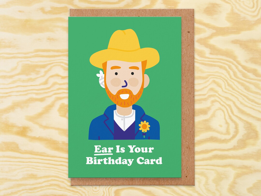 Ear is Your Birthday Card Funny Birthday Card for Friend, Art Card, for ...