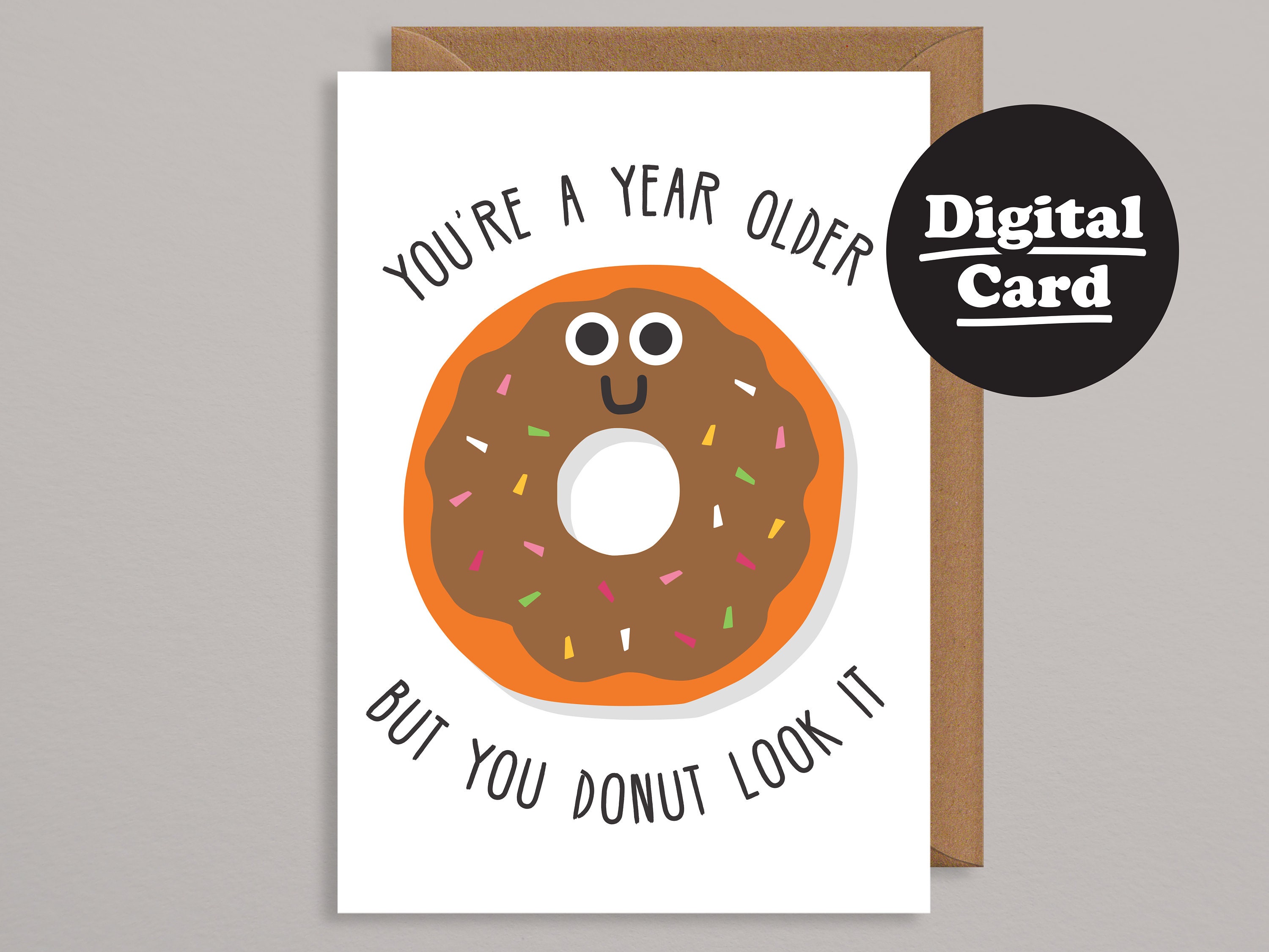 Paper & Party Supplies Greeting Cards Pun Birthday Cards.Printable ...