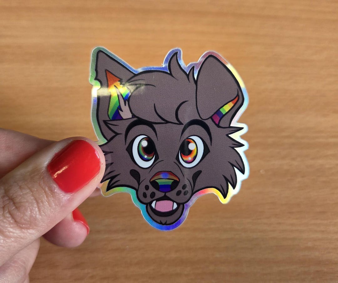 Pride Holographic Dog Sticker - Etsy