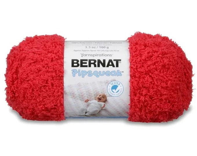 YARN 1 Ball of Fuzzy Red Yarn, Bernat red Balloon - Etsy
