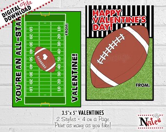 Football valentine | Etsy