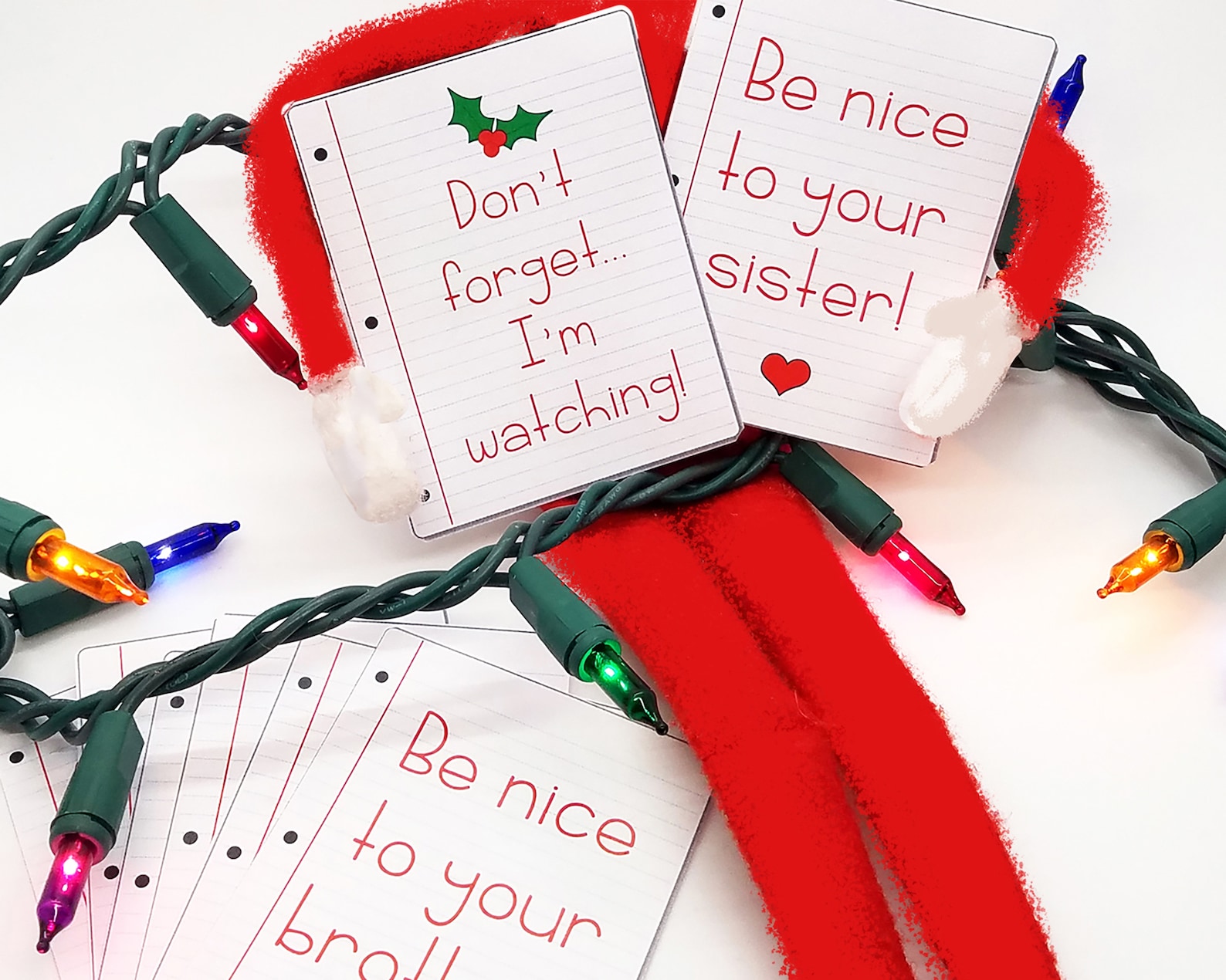 Printable Elf Notes Holiday Cards From Your Elf Messages | Etsy
