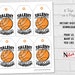 Basketball Good Luck Favor Tags, Team Snack Bag Labels (printable PDF ...