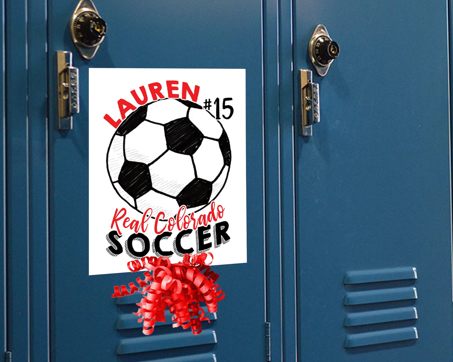 Soccer Locker Sign, Personalized Soccer Team Door Signs, Custom Soccer ...