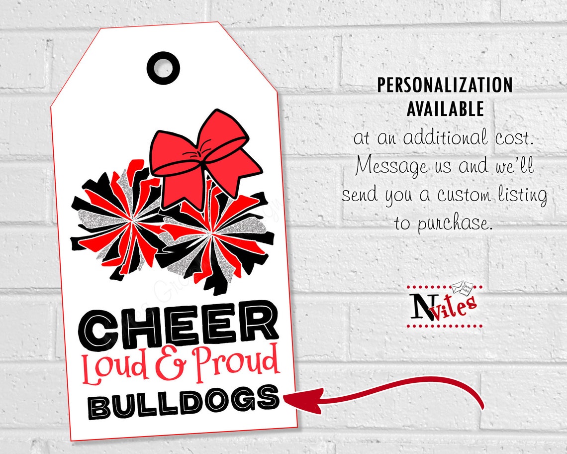 Cheer Good Luck Tags Cheerleading Team Treat Labels - Etsy