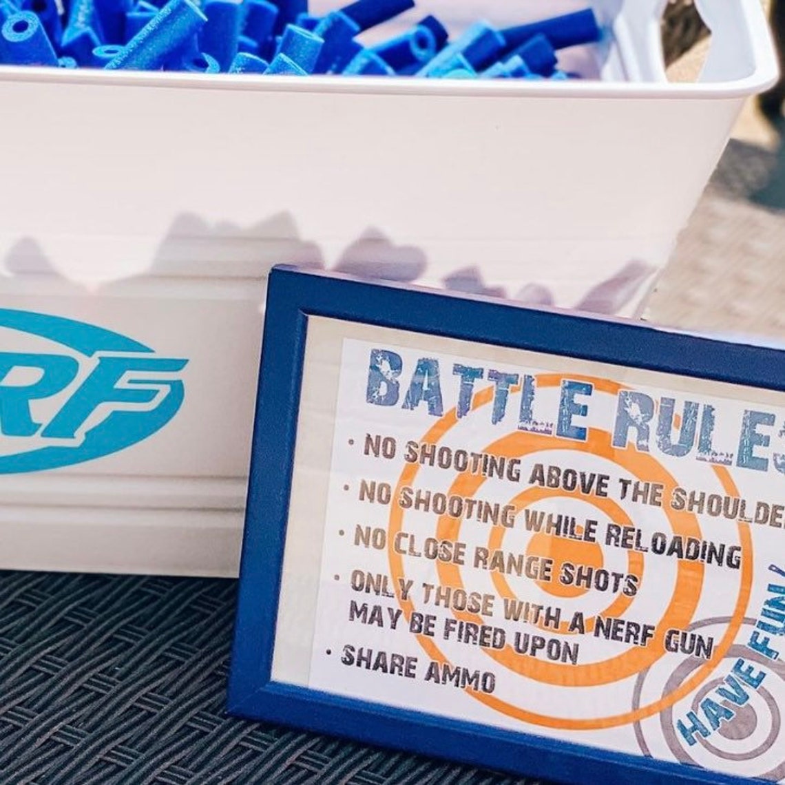 Dart Party Rules, Dart Battle Party Decor, Dart War Rules Sign, Dart ...