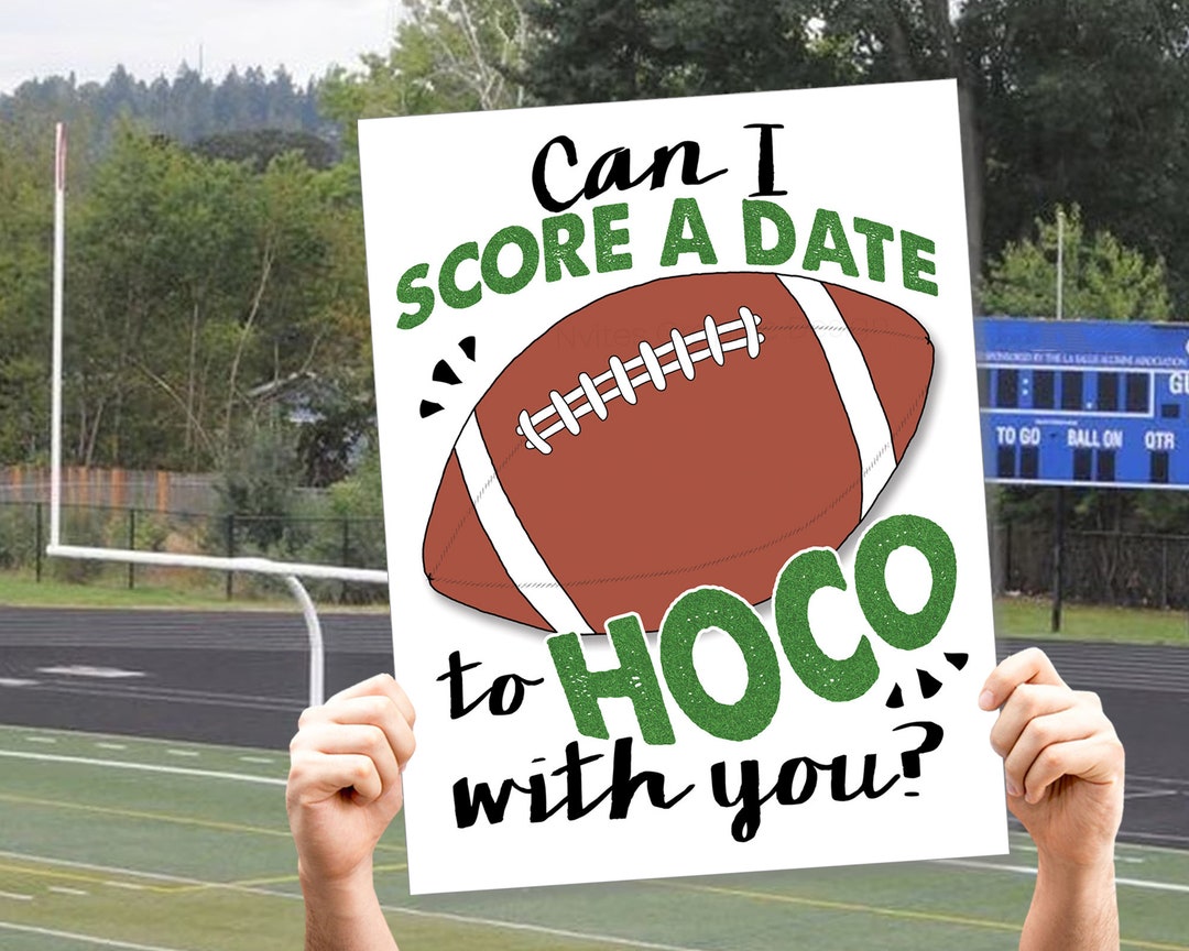 HOCO Football Proposal Sign Homecoming Football Score a Date - Etsy