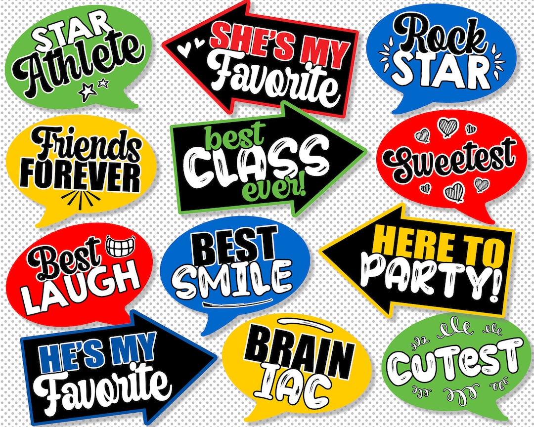 High School Photo Booth Props, Prom Homecoming Graduation or Class ...