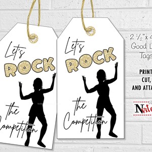 Dance Competition Good Luck Tags, Printable Team Favors and Stickers ...