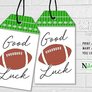 Sports Good Luck Tags Team Name Treat Labels Printable - Etsy