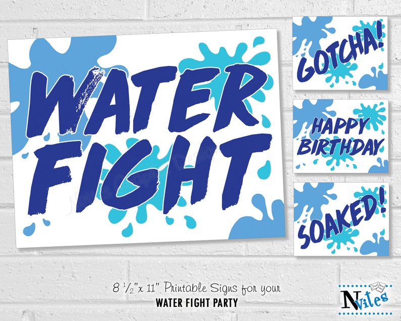 Water Fight Birthday Party Invitation Splash Park Party | Etsy