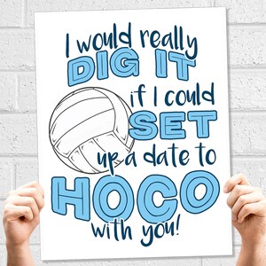 Homecoming Volleyball Proposal Sign, Volleyball Set up a Date to HOCO ...