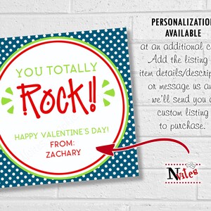 You Rock Valentine, Rock Candy or Popping Candy Valentine Cards ...