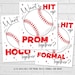 Baseball Prom Proposal Sign, Want to Hit up Prom Together? (digital ...