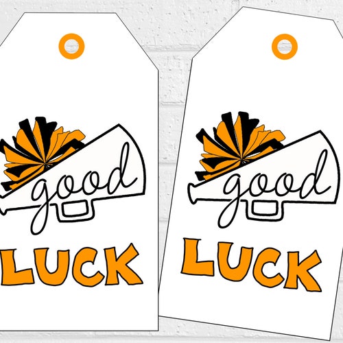 Cheer Good Luck Tags Cheerleading Team Treat Labels - Etsy