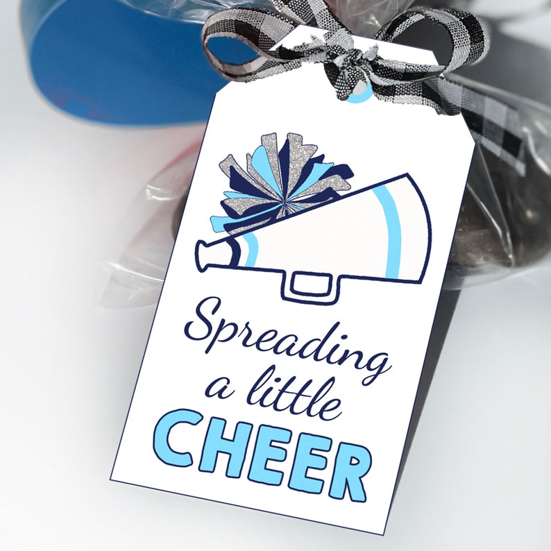 Good Luck Cheer Tags Cheerleading Team Treat Labels - Etsy