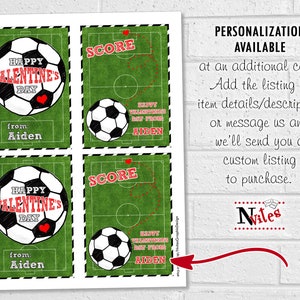 Soccer Valentine Cards, Printable Kids Classroom Valentines, Soccer ...