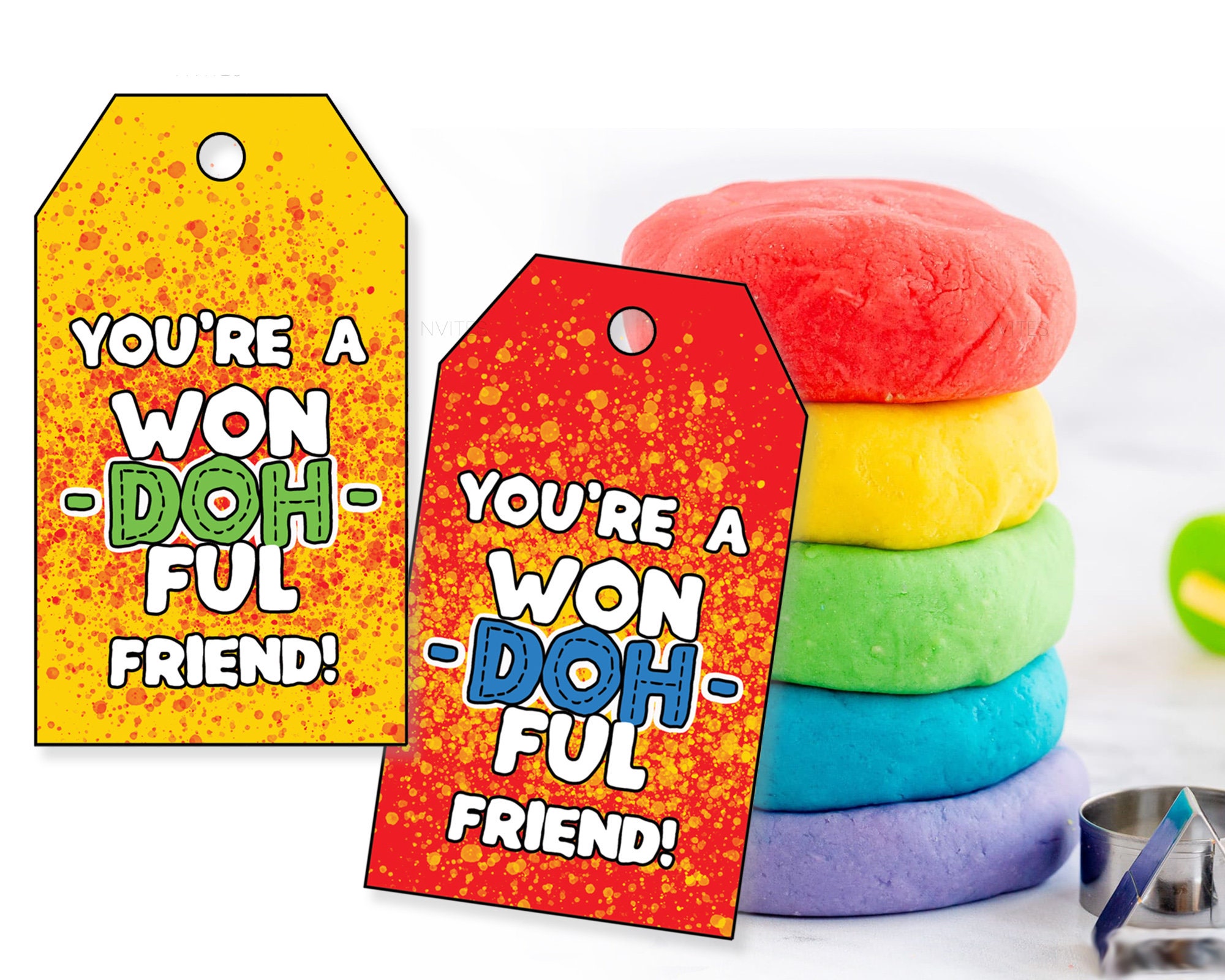 Wondohful Friend Printable Gift Tags, Valentine Party Favor Cards ...