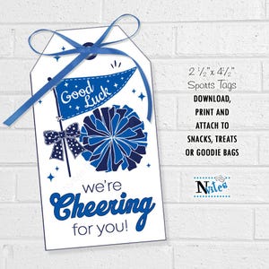 Cheer Good Luck Treat Tags, Team Game Day Goodie Bags (digital Download ...