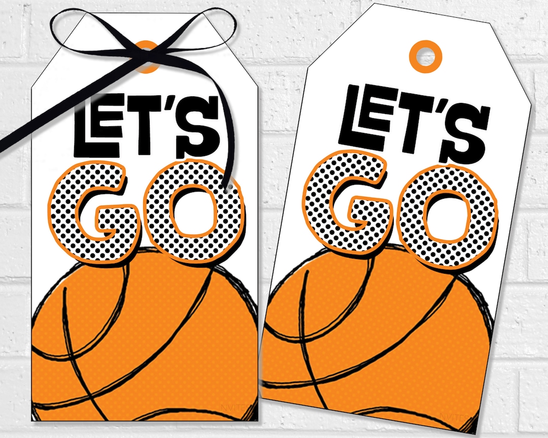 Basketball Good Luck Tags, Basketball Team Tournament Treat Label, Let ...