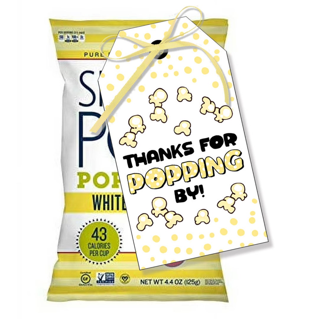 Thanks for Popping by Tags, Popcorn Ball Tags and Labels, Thank You ...