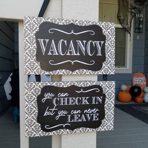 Haunted Hotel and Vacancy Signs, Haunted Motel or Spooky Mansion ...