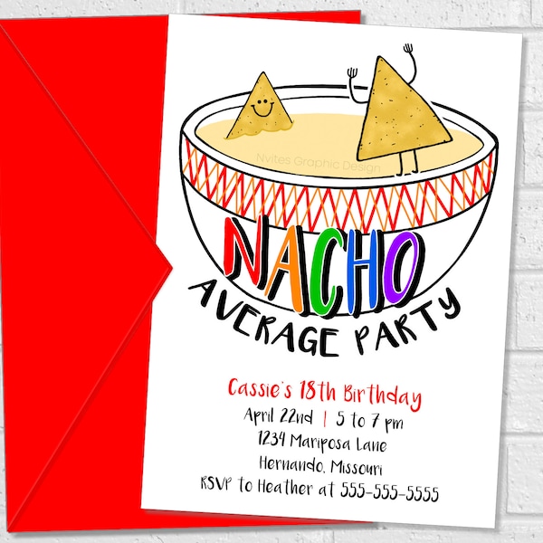 Nacho Bar Party Invitation - Etsy