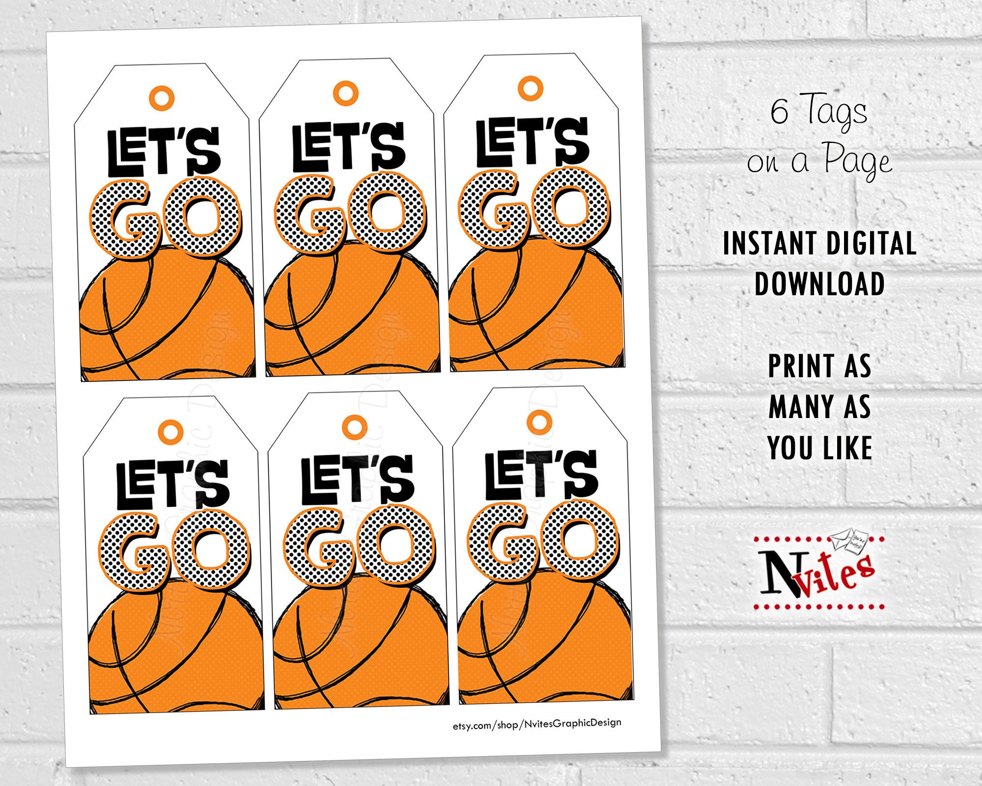 Basketball Good Luck Tags Basketball Team Treat Labels - Etsy