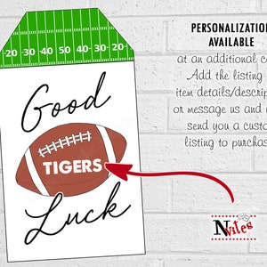Football Good Luck Tags, Football Team Treat Tags or Labels, Printable ...