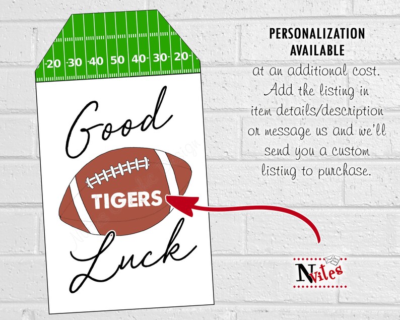 Football Good Luck Tags Football Team Treat Tags or Labels - Etsy