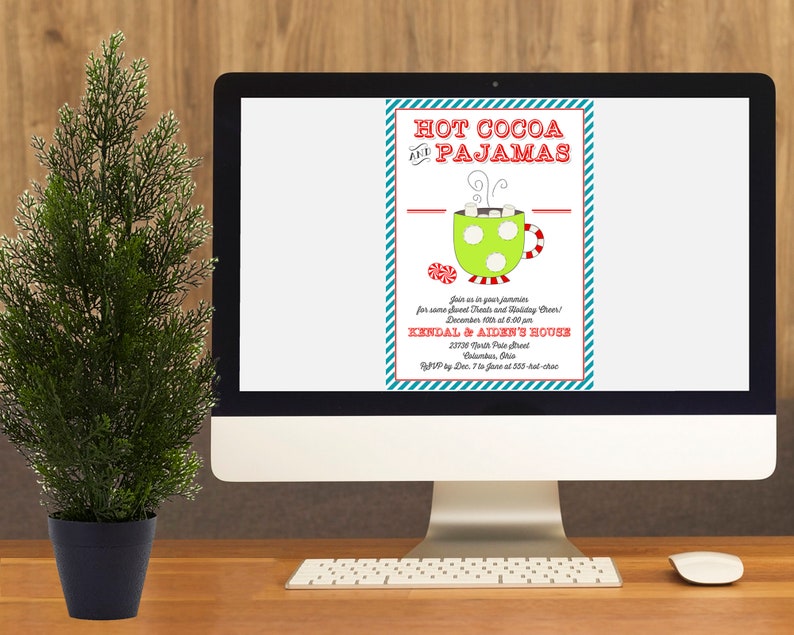 Hot Cocoa and Pajama Party Holiday Hot Chocolate Bar Party - Etsy