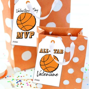 Basketball Valentine Tags, You're a Ball and MVP Valentine Cards ...