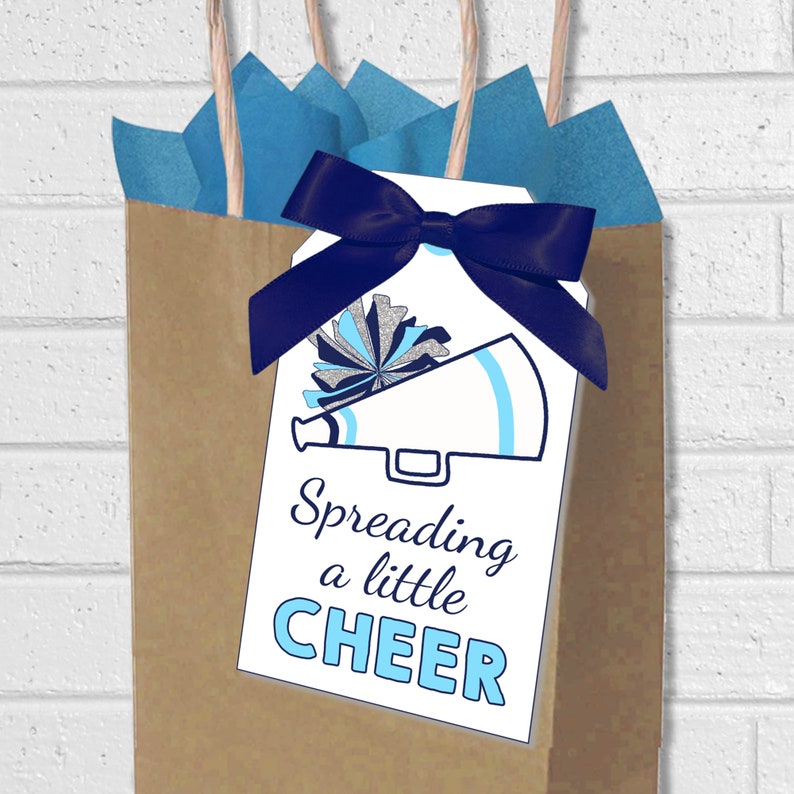 Good Luck Cheer Tags Cheerleading Team Treat Labels - Etsy