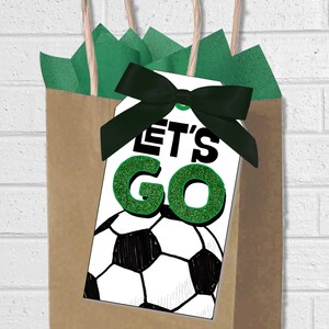 Soccer Good Luck Tags, Let's Go Game Day Snacks, Soccer Ball Team Treat ...