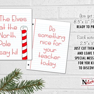 Printable Elf Notes, Holiday Cards From Your Elf, Messages From Santa's ...