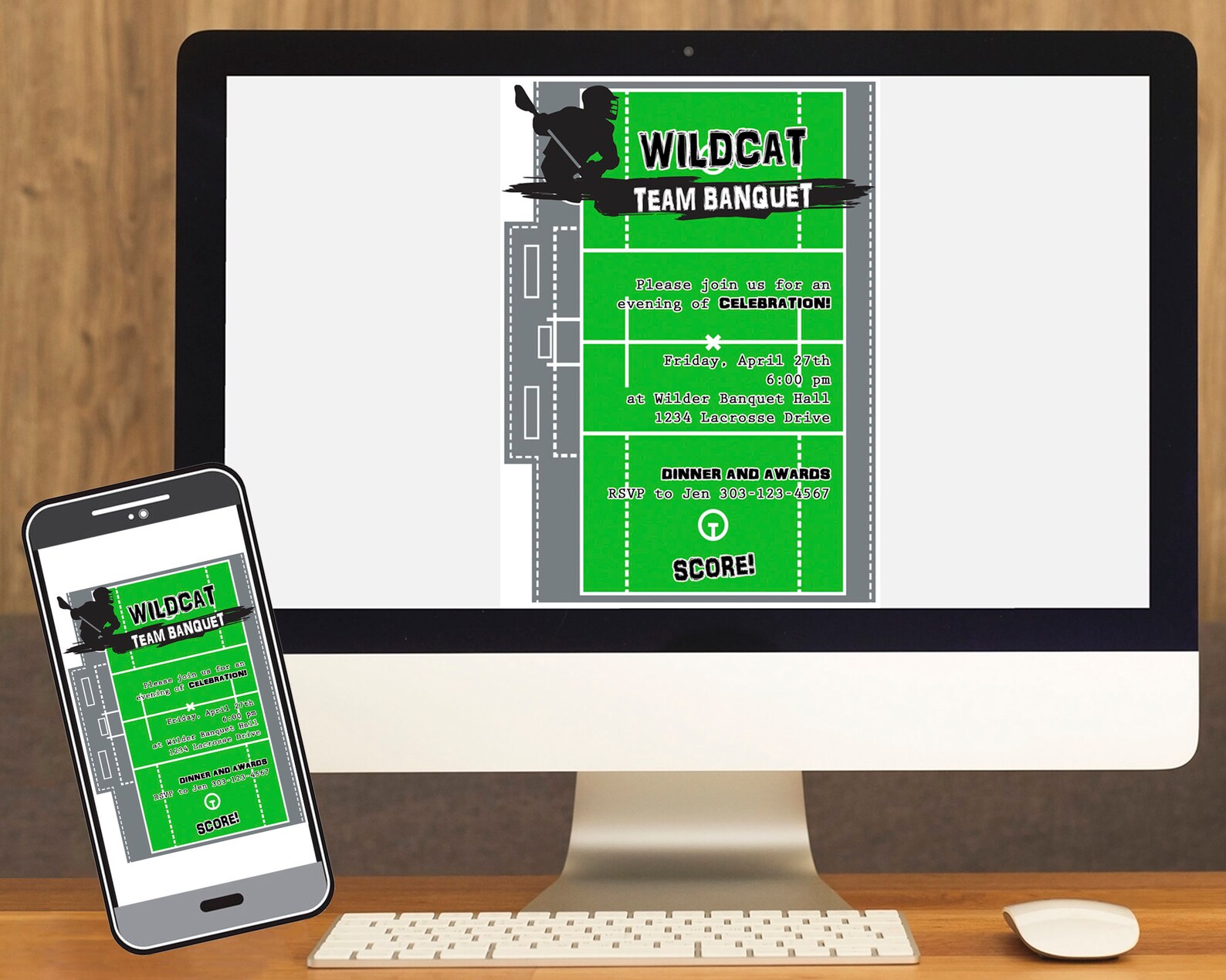 Lacrosse Party Invitation Lacrosse Team Party or End of - Etsy