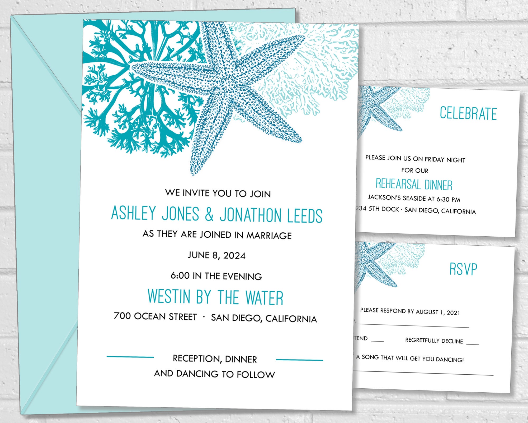 Beach or Ocean Themed Party Invitation Aquarium Event | Etsy