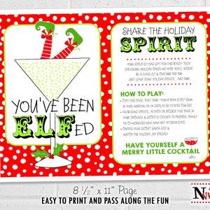 You've Been Elfed Adult Holiday Game, You've Been Boozed Holiday ...