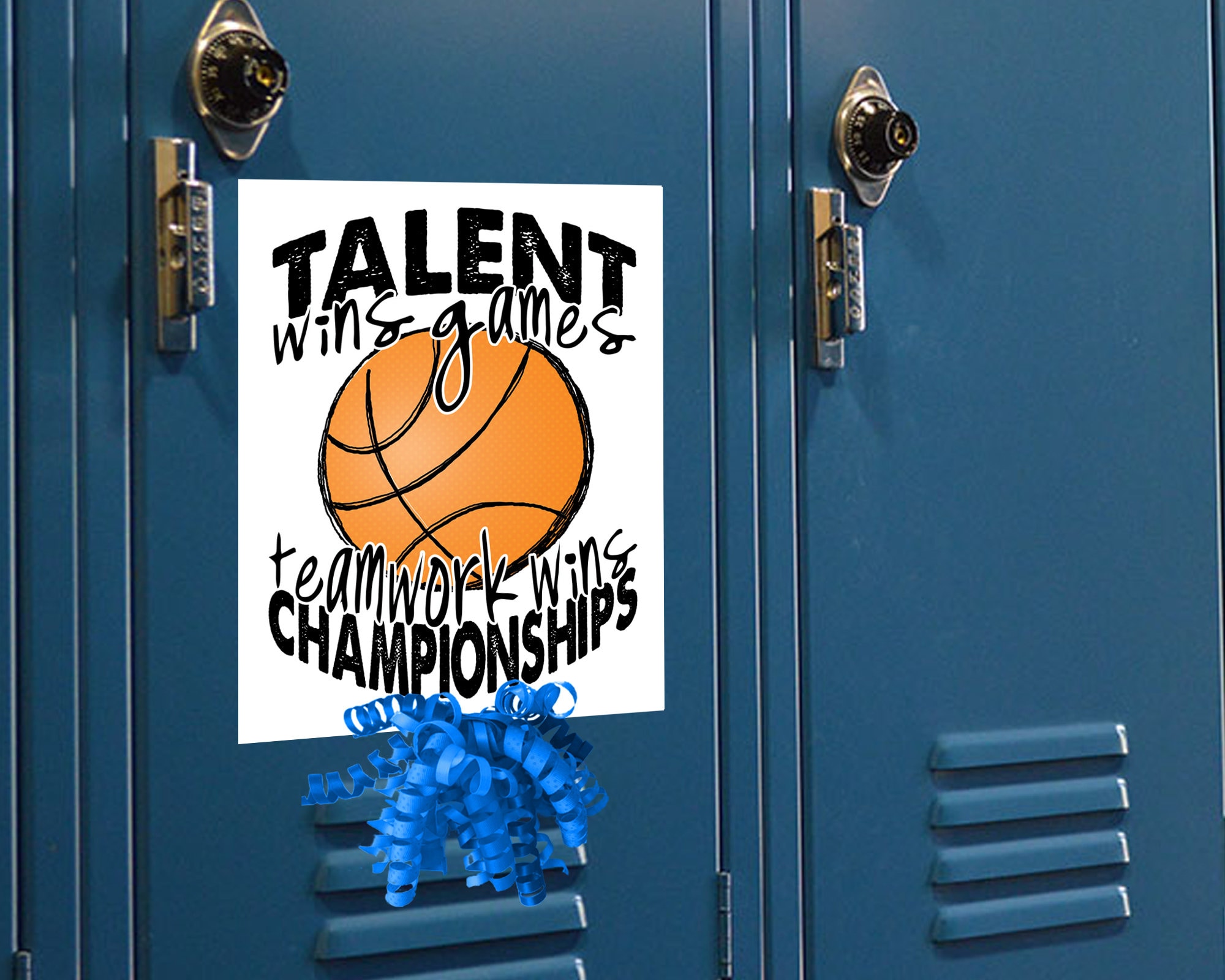 Basketball Team Locker Sign, Printable Motivational Team Quote ...