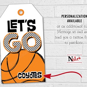 Basketball Good Luck Tags, Basketball Team Tournament Treat Label, Let ...