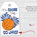 Cheer and Basketball Good Luck Tags, Basketball Game Treats, Printable ...