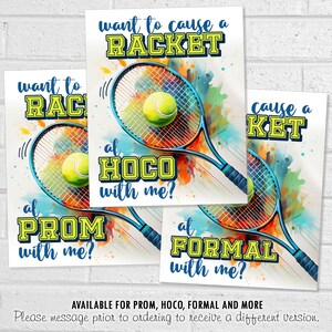 Tennis Prom Proposal Sign, Tennis Player Cause a Racket, Ask Date to ...