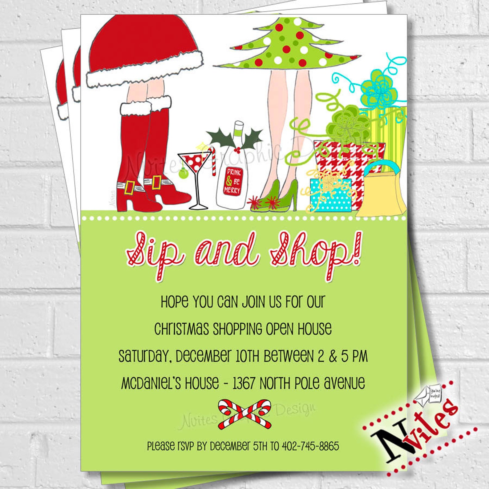 Holiday Sip & Shop Invitation Favorite Things Party Pop Up | Etsy