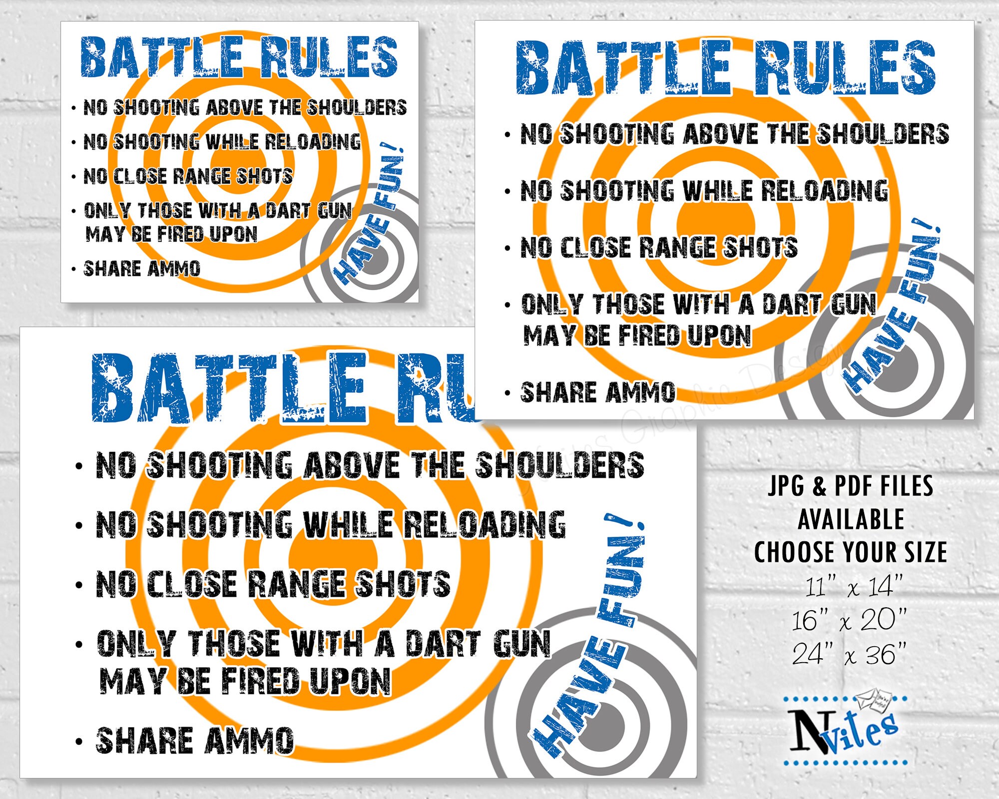 Dart Party Rules Sign Dart Battle Party Decor Poster Dart - Etsy