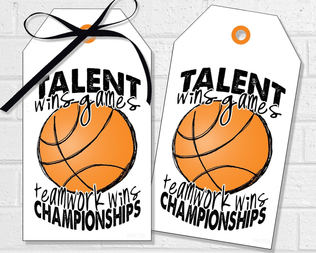 Basketball Good Luck Tags, Basketball Team Treat Labels, Printable ...