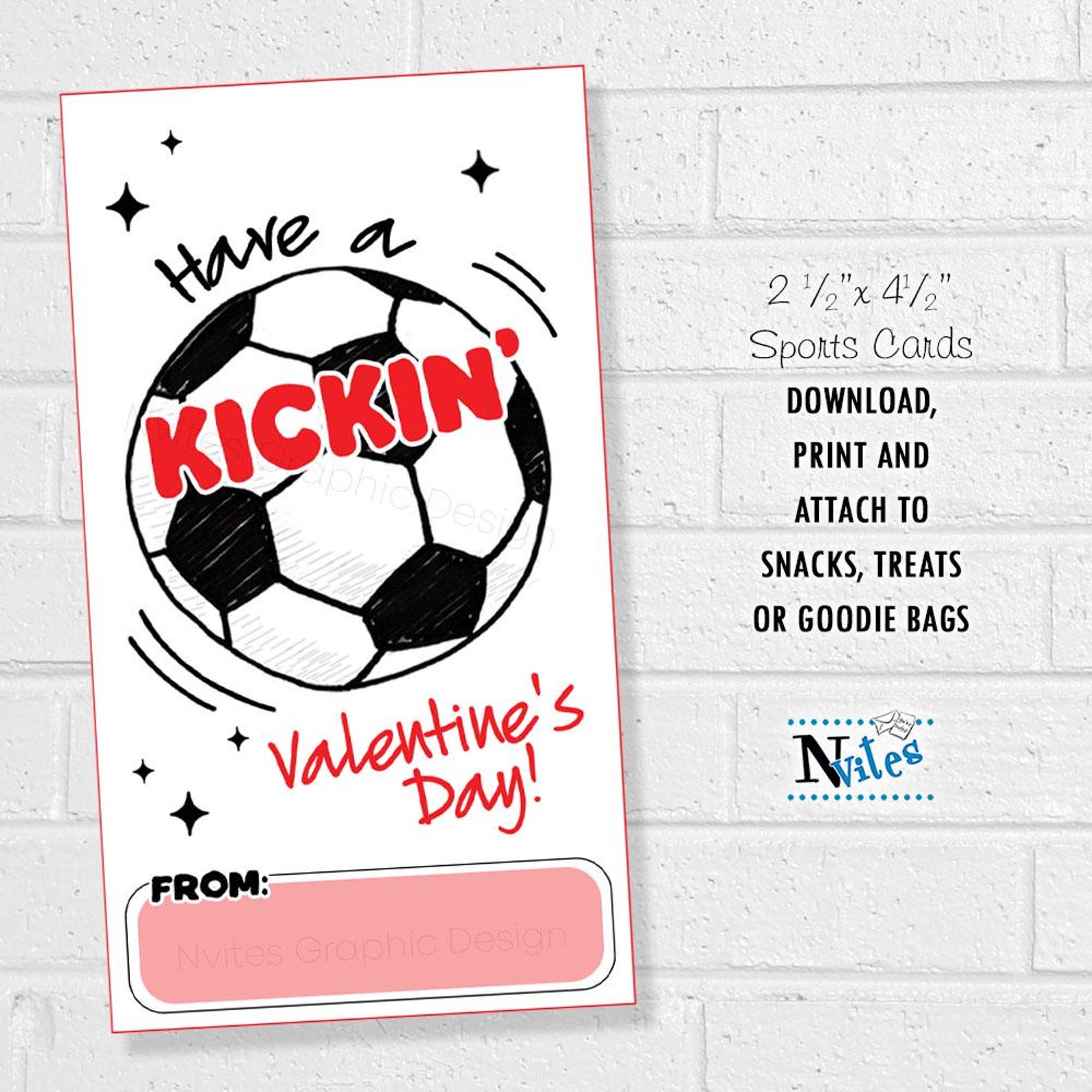 Soccer Valentine Cards, Have a Ball and MVP All Star Printable, Digital ...