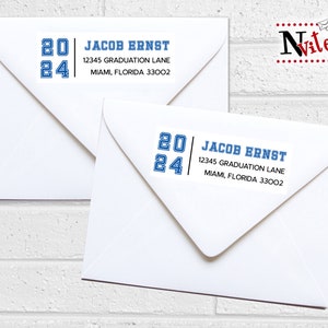 2024 Graduation Labels, Graduation Return Address Labels, Class of 2024 ...