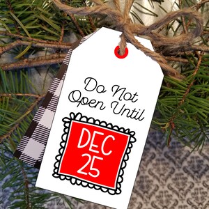 Santa Gift Tags, Fun Christmas Package Labels, Spreading Holiday Cheer ...