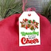 Spreading a Little Holiday Cheer Tags, Printable Cheerleading and Poms ...
