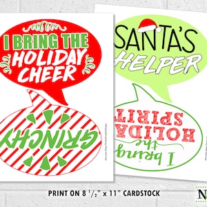 Holiday Photo Booth Props, Christmas Photo Props, Fun Holiday Party ...